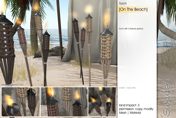 Second Life Marketplace - Sway's [on the Beach] Torch
